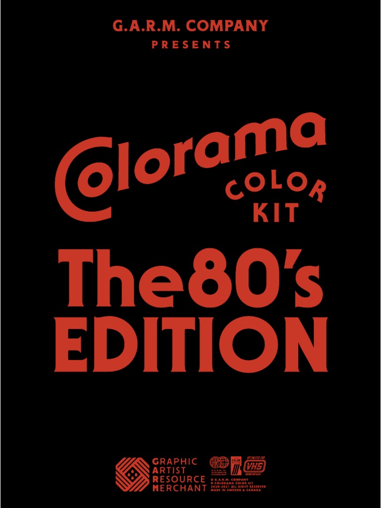 Colorama 80's Edition Color Palettes | PDF | Yellow | Computer Graphics