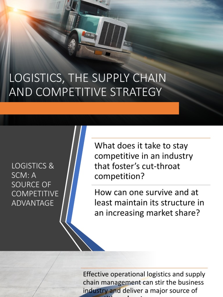 Logistics and Competitive Advantage | PDF | Logistics | Supply Chain ...