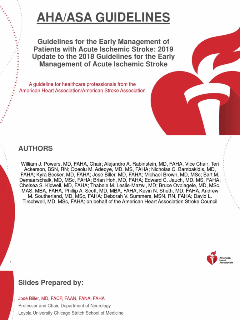 AHA ASA 2019 Guidline | PDF | Stroke | Emergency Medical Services