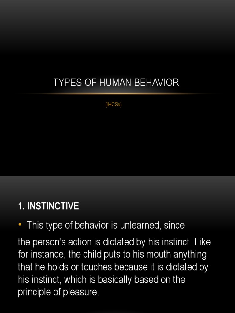 Types of Human Behavior | PDF | Self-Improvement