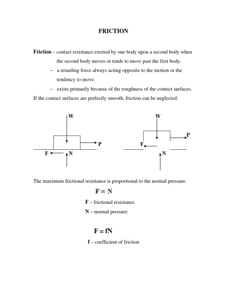 Friction | PDF | Friction | Force