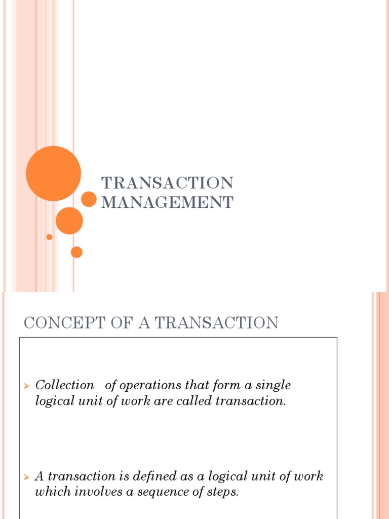 Transaction Pdf Database Transaction Distributed Computing