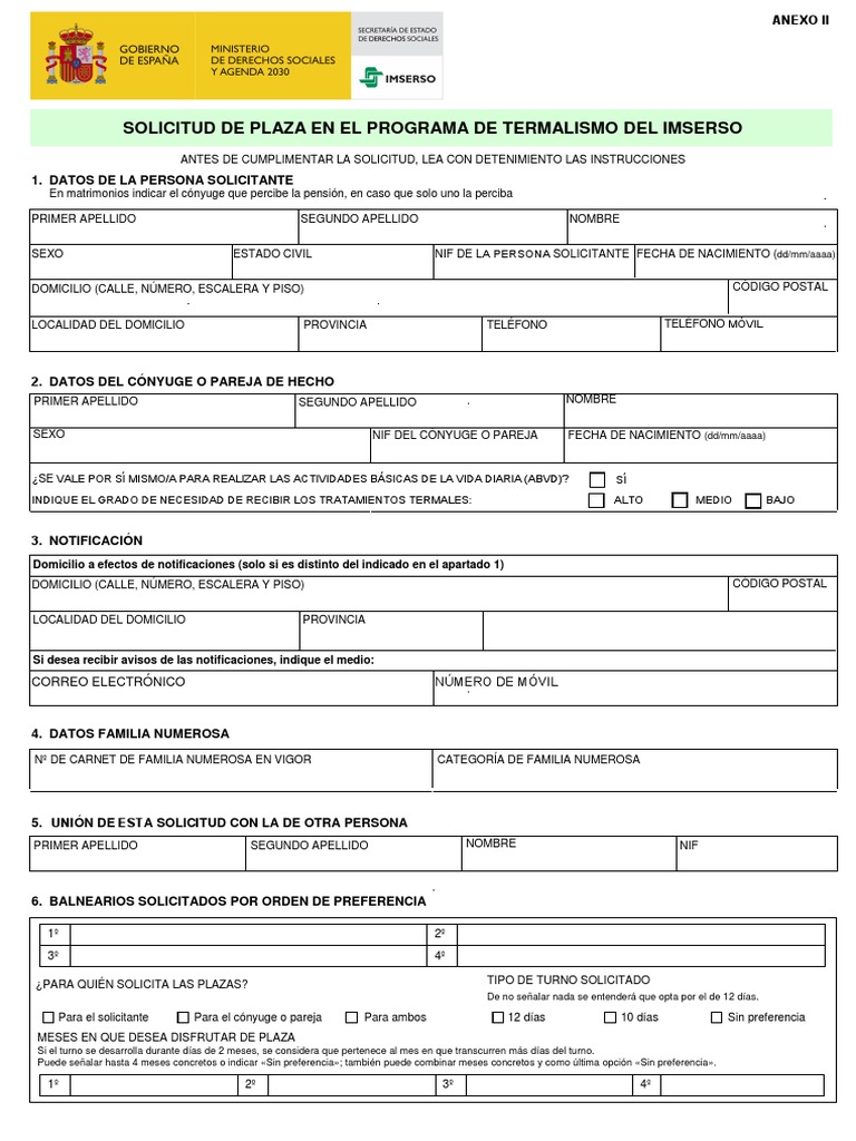 Solicitud Balneario | PDF | Privacidad de la información | Bienestar