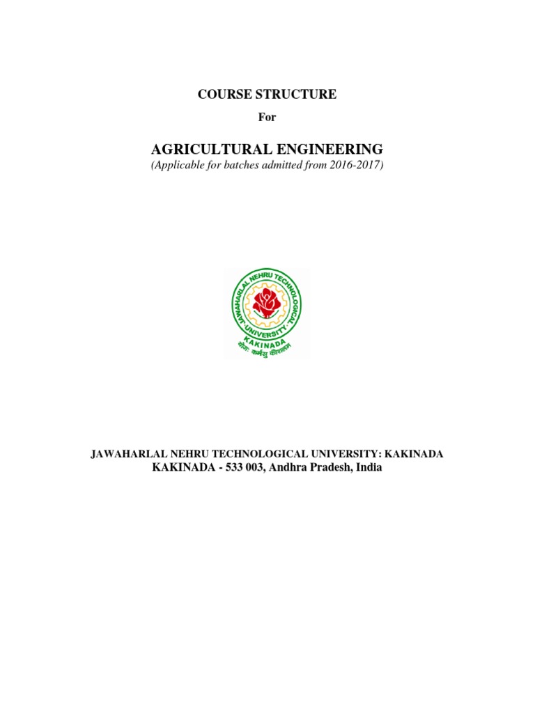 JNTUK Agricultural Engineering R16 Syllabus | PDF | Electric Motor | Transformer
