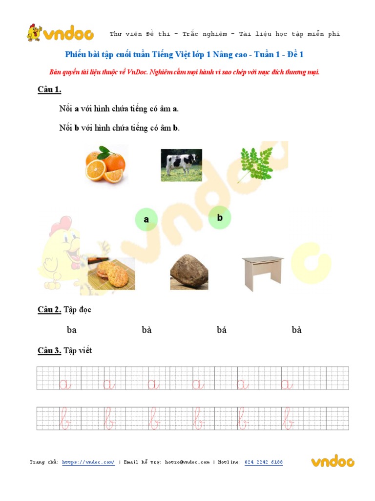 Phieu Bai Tap Cuoi Tuan Tieng Viet 1 Nang Cao Sach Chan Troi Tuan 1 de 1 | PDF