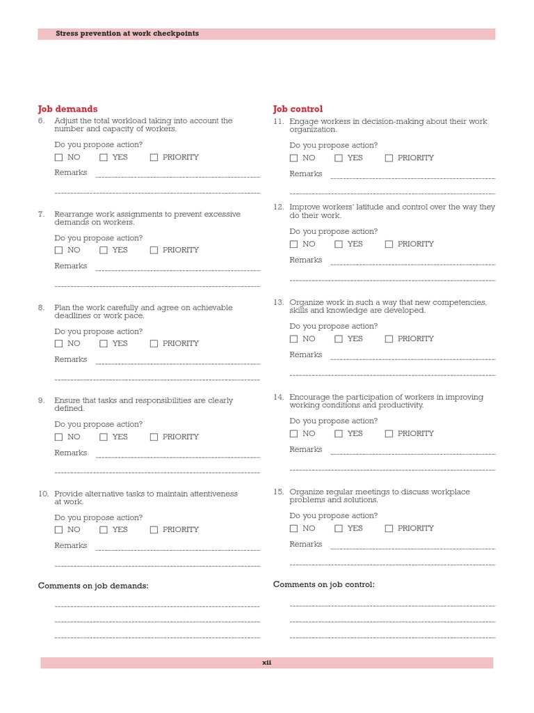 Stress Prevention at Work Checkpoint - Ing | PDF | Occupational Stress ...