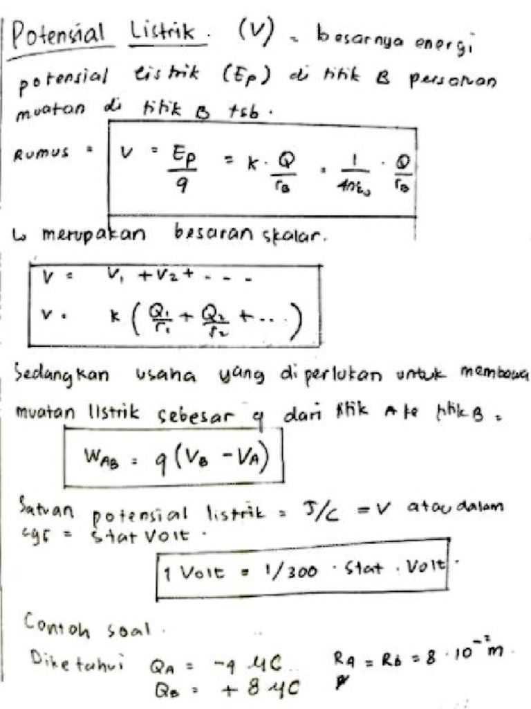 Rumus Potensial Listrik | PDF