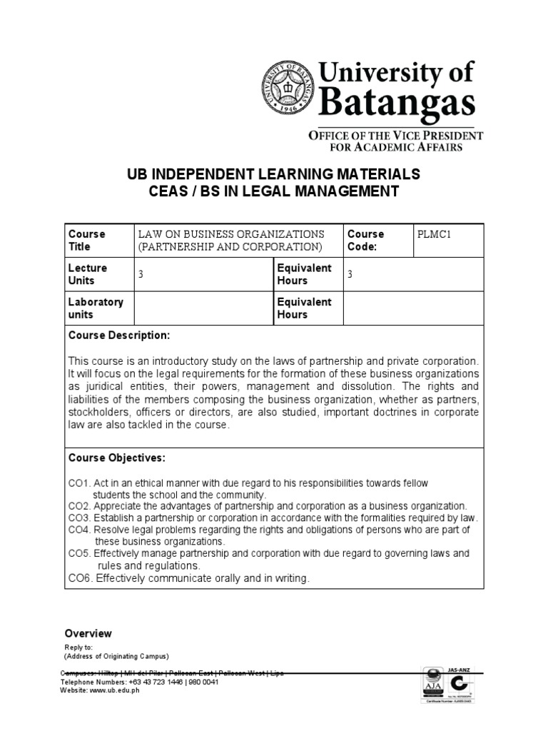Module 4 Final Plmc1 | PDF | Partnership | Liquidation