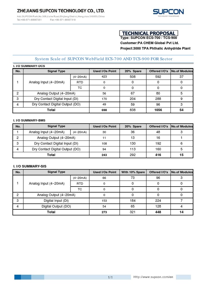DCS System Type, Io Summary | PDF | Input/Output | Information Age
