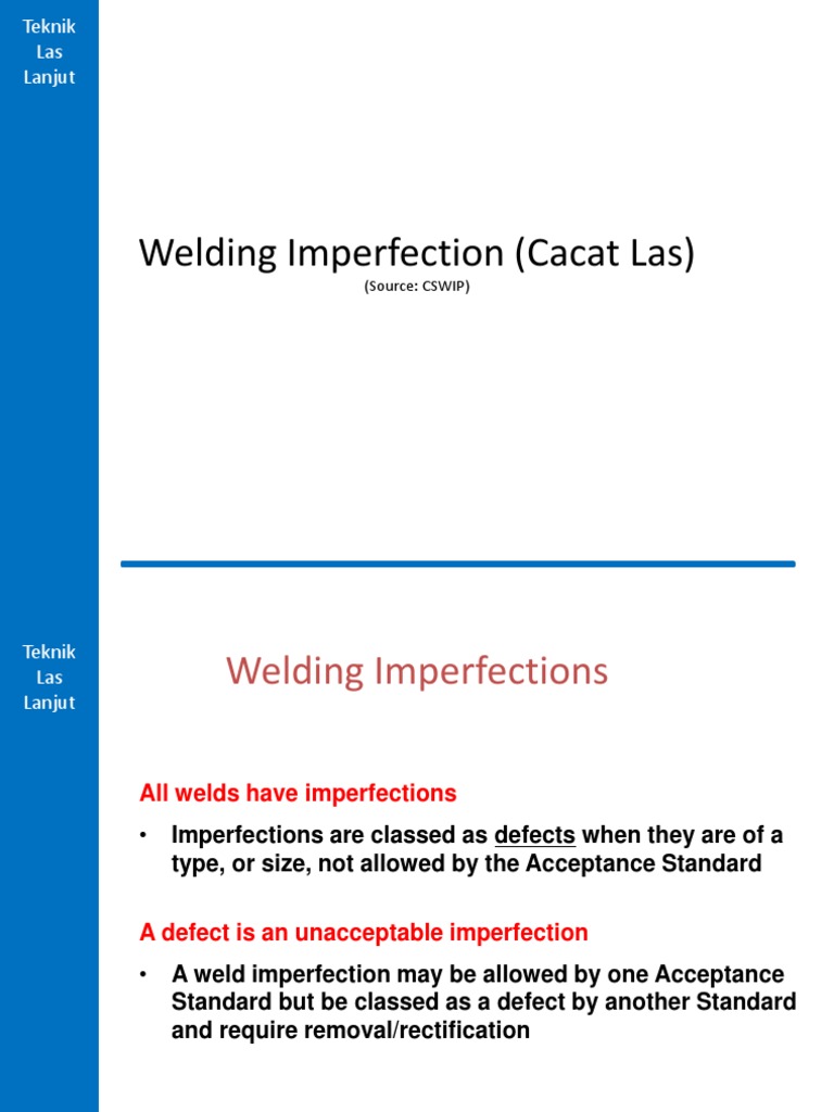 TLL-Welding Imperfection | PDF | Construction | Welding