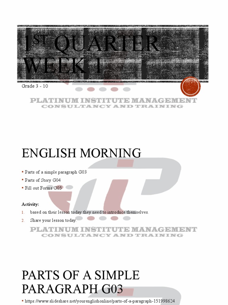1st Quarter Week 1 | PDF | Mixture