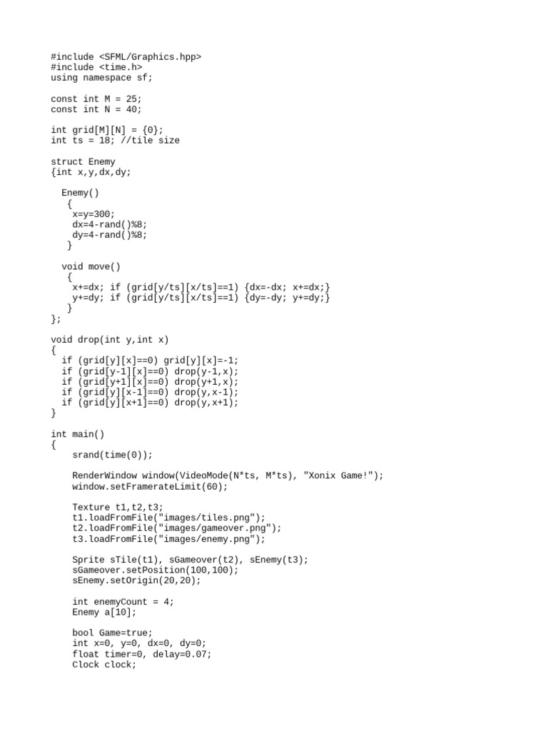 Xonix | PDF | Computer Programming | Programming Paradigms