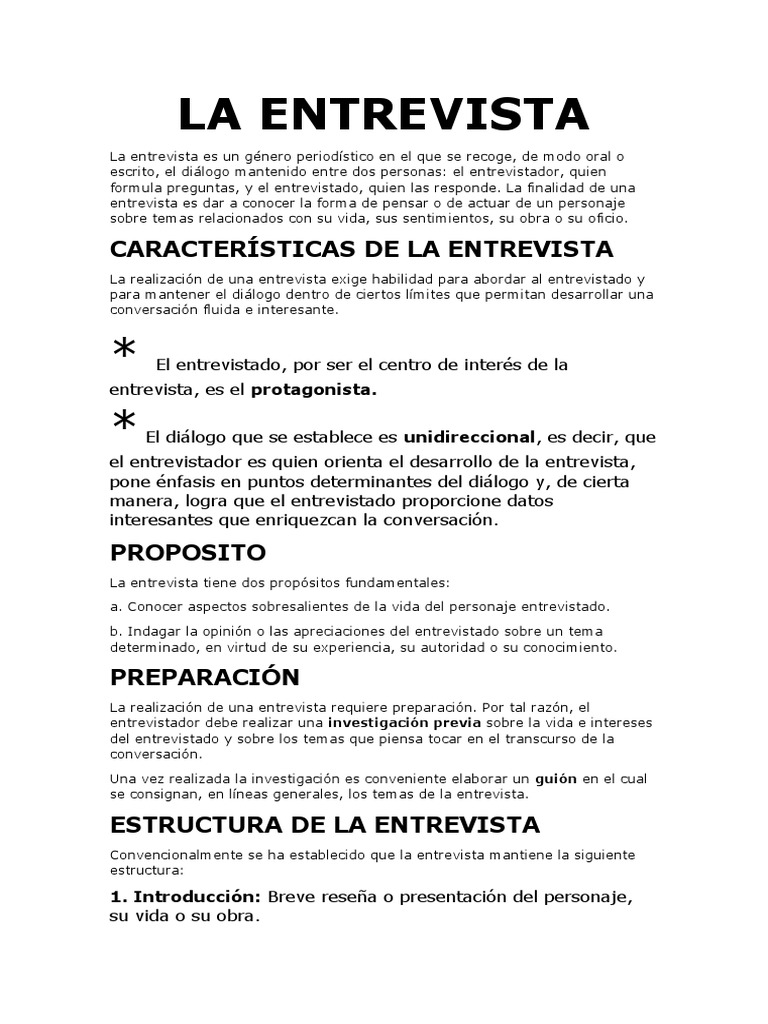 La Entrevista | PDF | Cognición