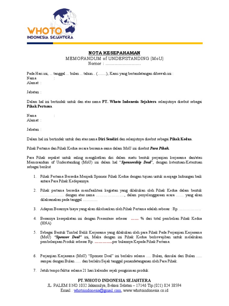 Sponsorship Agreement | PDF