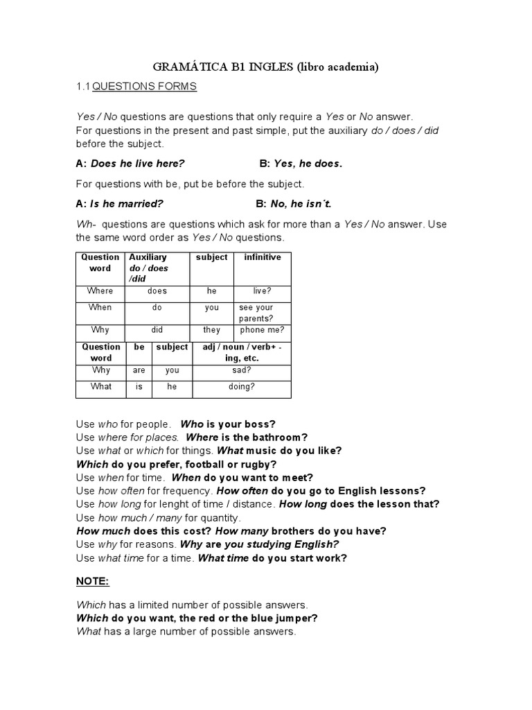 Gramática B1 Ingles | Download Free PDF | Adverb | Verb