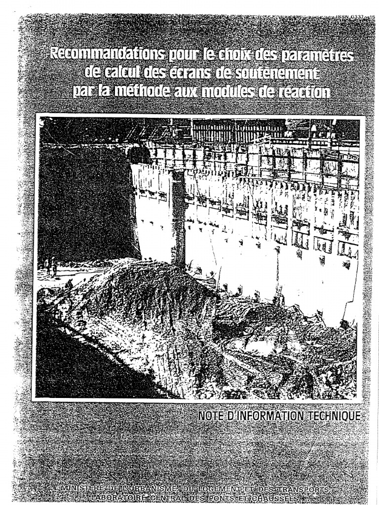 Recommandations Pour Le Choix Des Paramètres de Calcul Des Écrans de ...