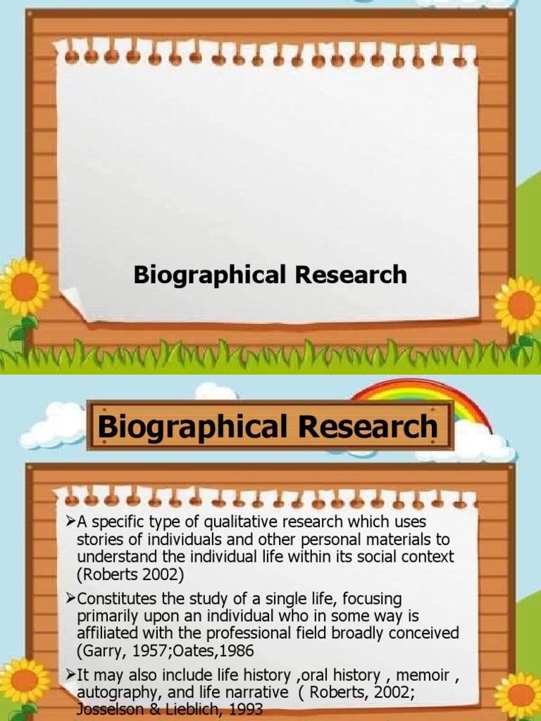 Biographical Research ppt | PDF | Biography | Narrative