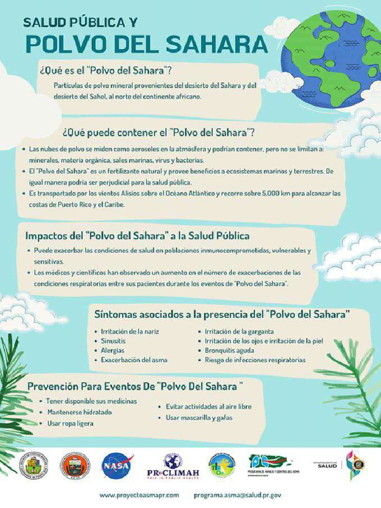 Infografía Sobre El Polvo Del Sahara y Sus Impactos | PDF