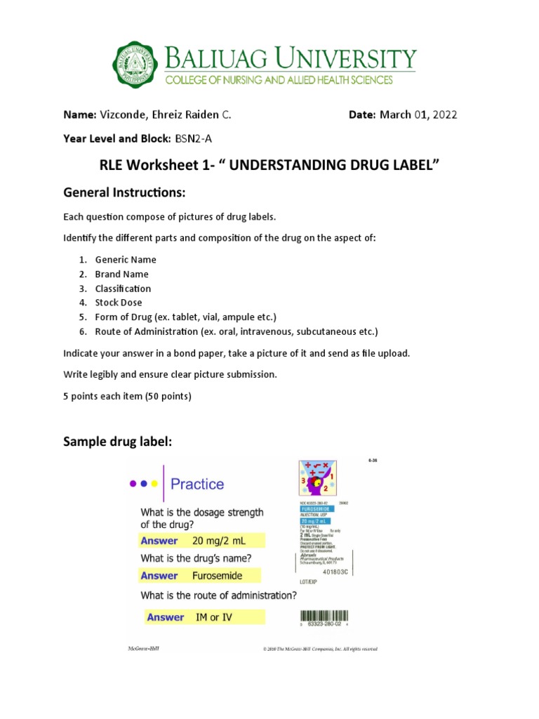 Understanding drug labels | PDF | Therapy | Medical Specialties
