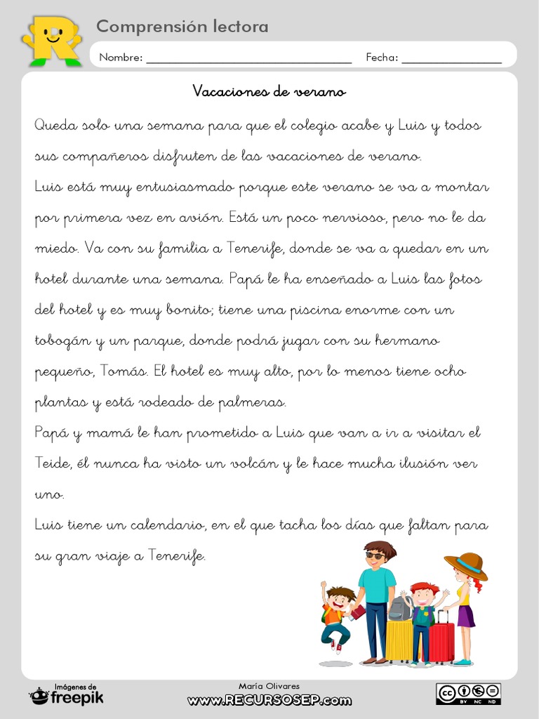 Comprension Lectora Verano | PDF | Viajes y turismo | Arte