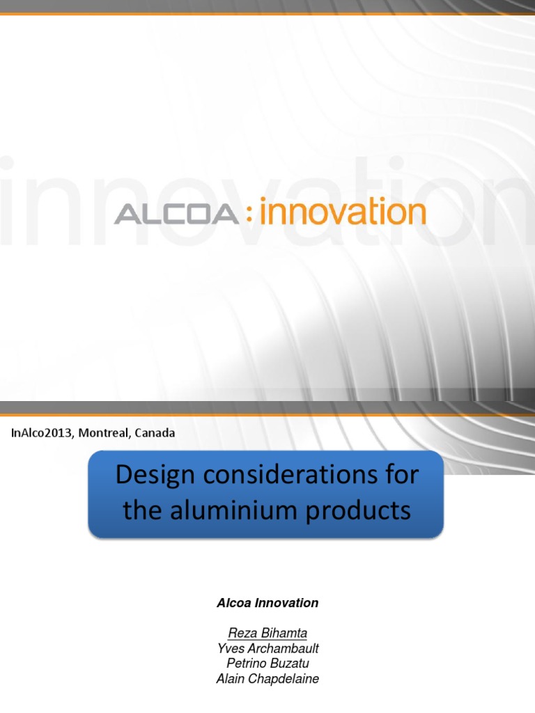 ALCOA Reza Bihamta Design Considerations Oct22 | PDF | Construction ...