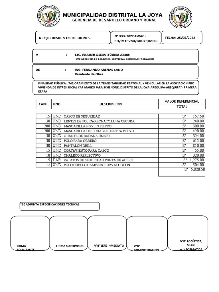 Req XX Epp-Obrero | PDF