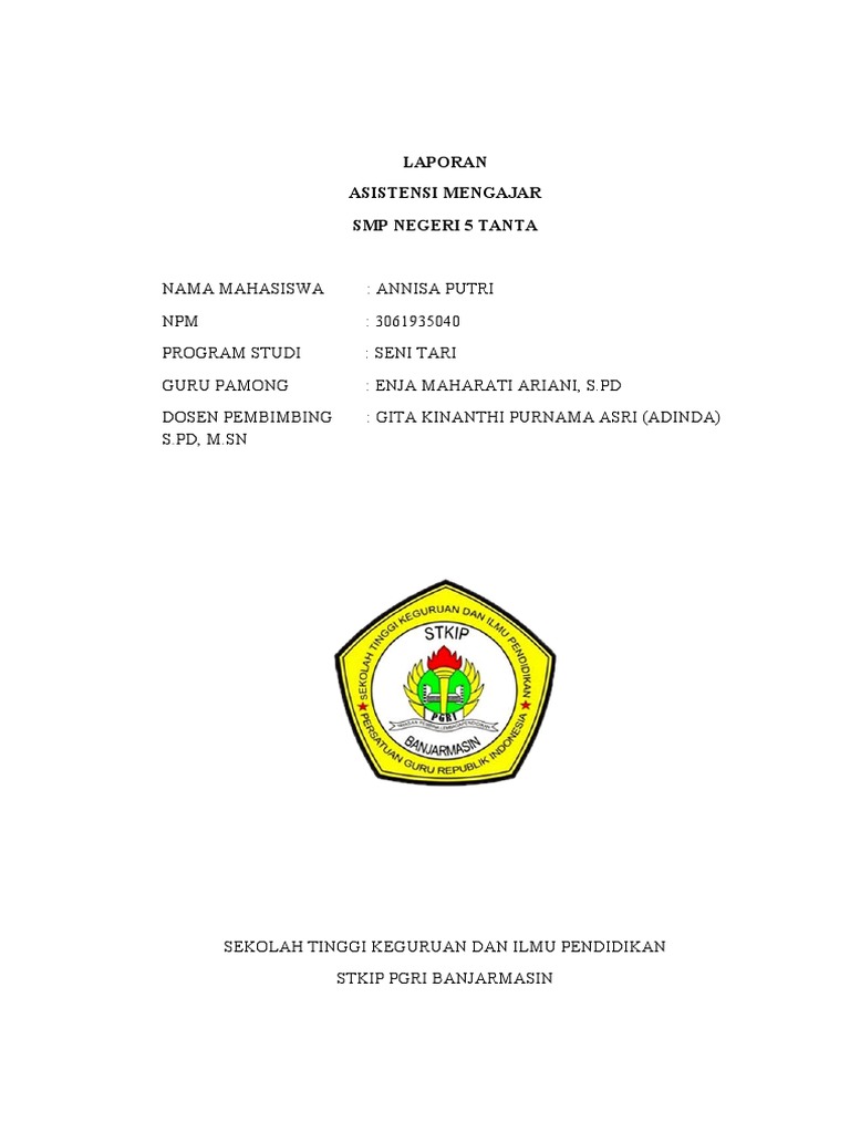 LAPORAN ASISTENSI MENGAJAR (Annisa Putri) | PDF