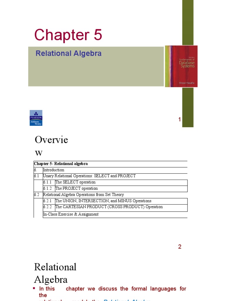 Chapter 5 DBMS | PDF | Relational Model | Set (Mathematics)