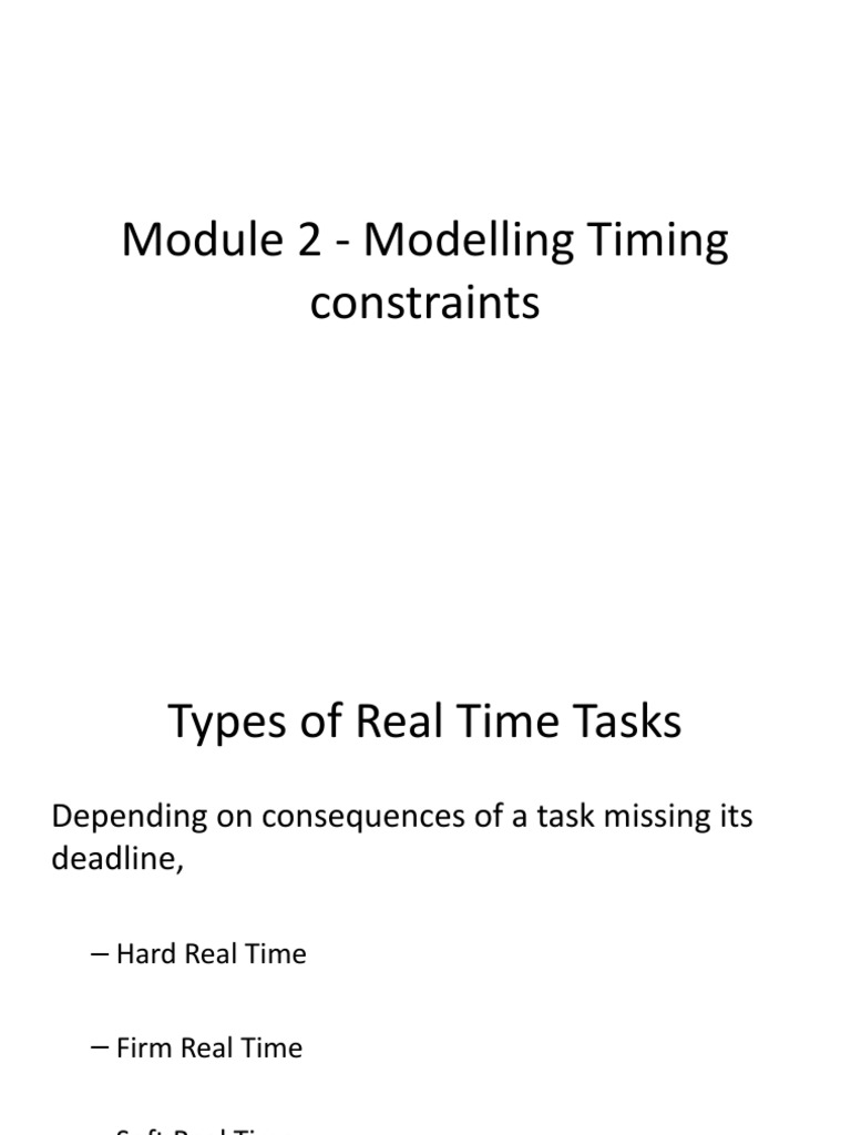 Module 2 Modelling Timing Constraints Pdf Real Time Computing 3565