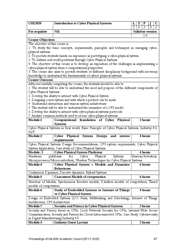 BTech CPS | PDF | Real Time Computing | System