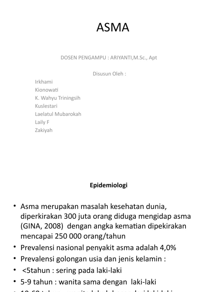 Ilmu Resep Presentasi Asma | PDF | Kesehatan Holistik
