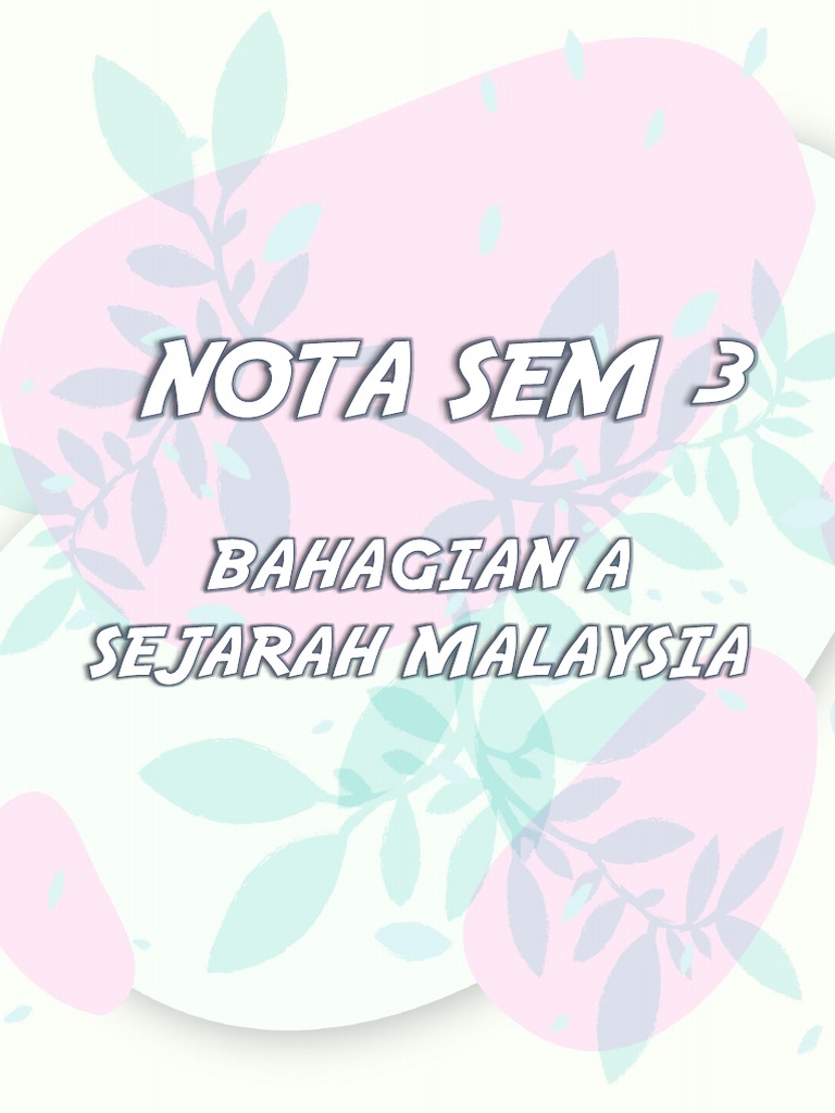 Nota Sem 3 Bahagian A Tema 1 Dan 2 | PDF