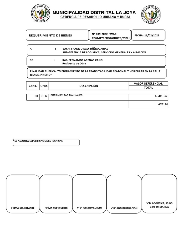 Req. 09 Herramientas Manuales | PDF