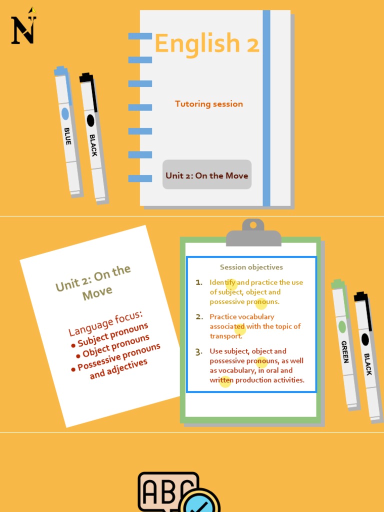 Tutoring Session: Unit 2: On The Move | PDF | Pronoun | Subject (Grammar)