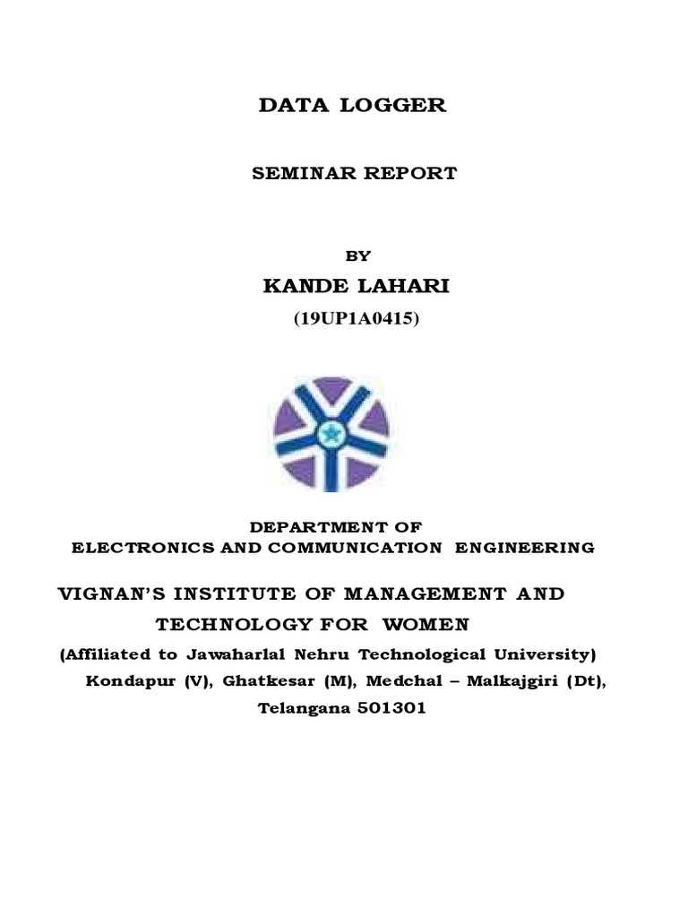 Data Loggers Report | PDF | Analog To Digital Converter | Electrical Engineering