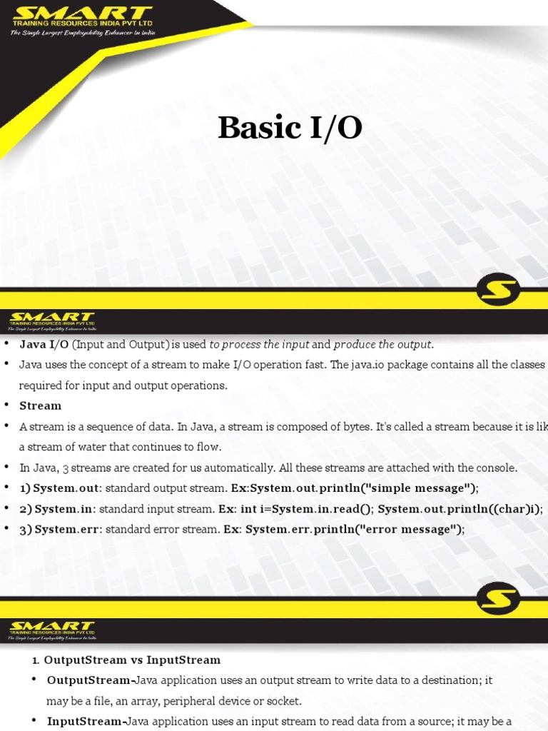 Basic Io Pdf Class Computer Programming Method Computer