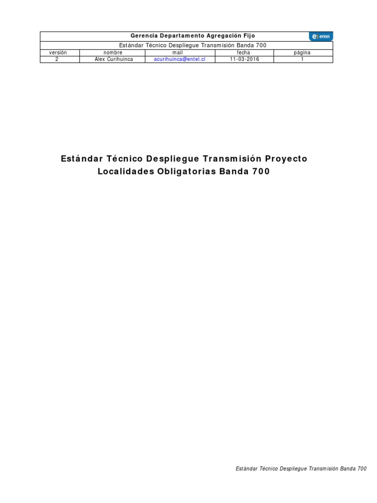 Estandar Banda 700 - V2pdf | PDF