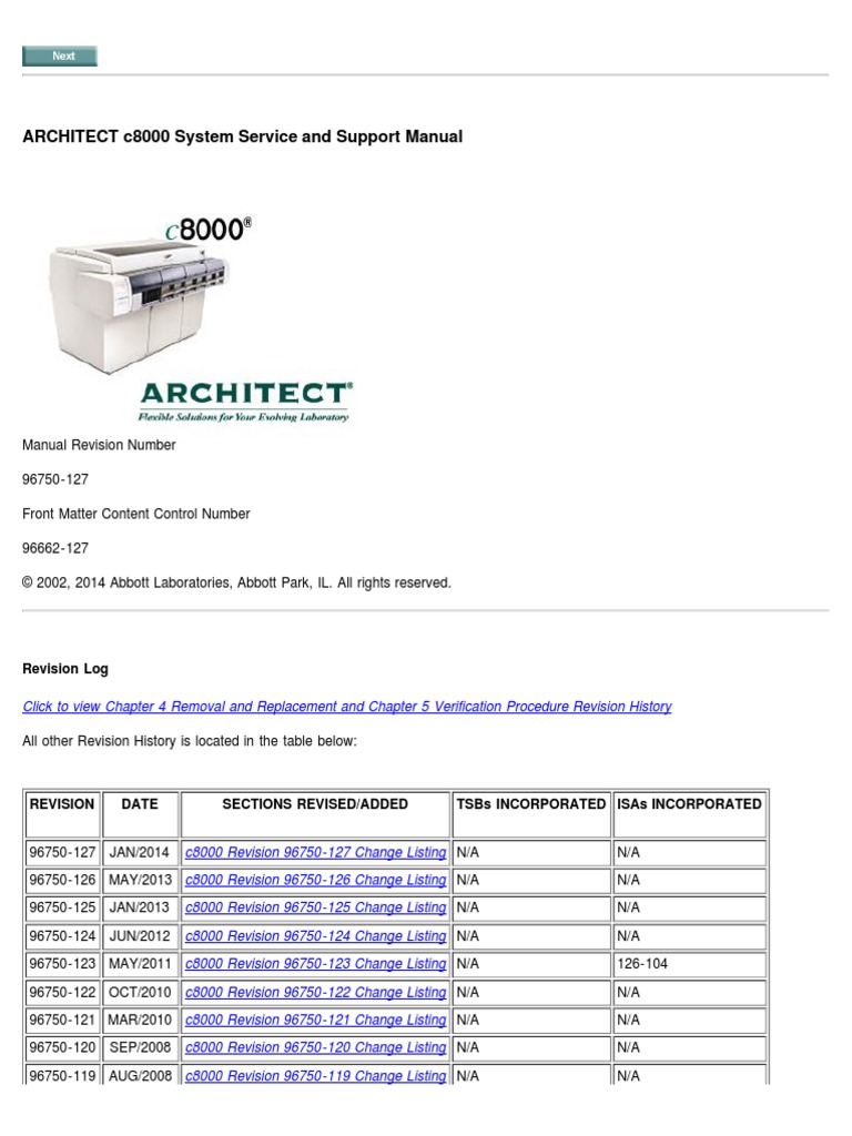 c8000 Service Manual | PDF