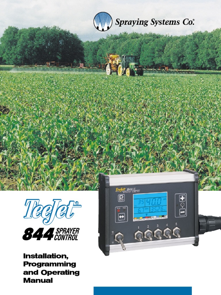 Teejet 844 E Controller Manual | PDF | Valve | Electrical Connector