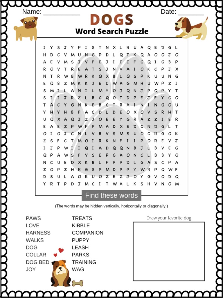 Dogs Word Search Puzzletainment | PDF