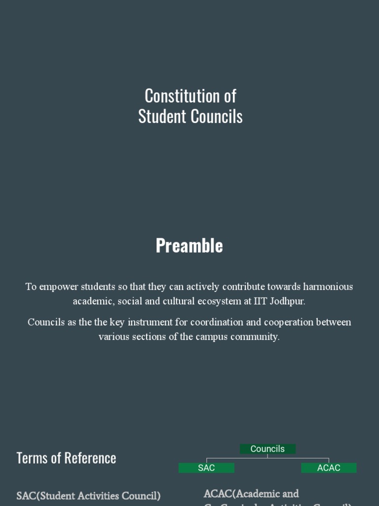 Constitution of Student Councils | PDF | United States Senate | Student ...