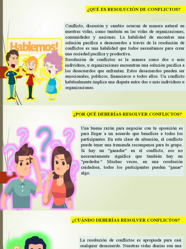 Resolución de Conflictos | PDF | Conflicto (proceso) | La resolución de conflictos