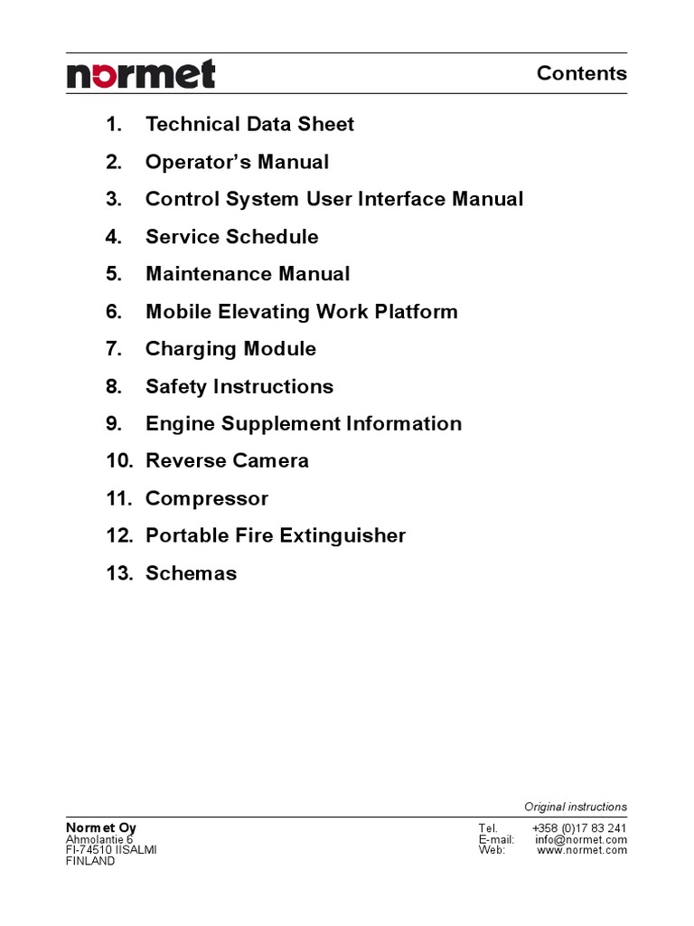 Instruction Manual Charmec MF 605 DA | PDF | Vehicles | Machines