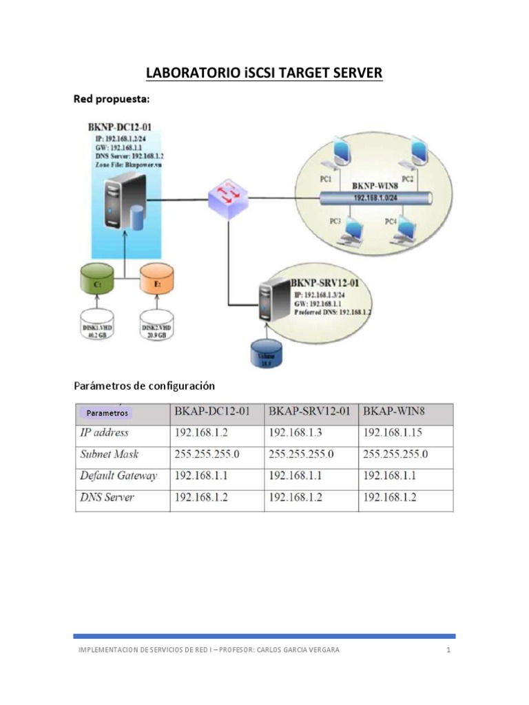 Laboratorio iSCSI Target Server 2016 | PDF | Ventana (informática) | Servidor (Computación)