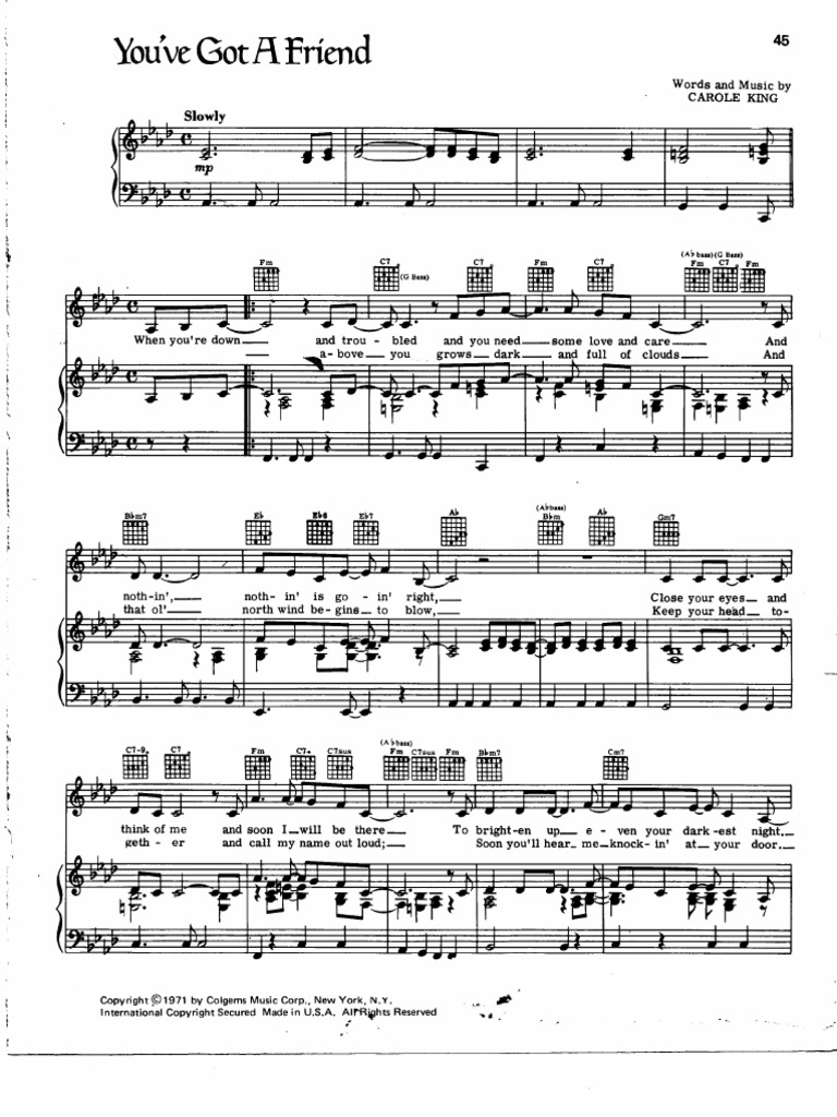 Carole King Youve Got Friend | PDF