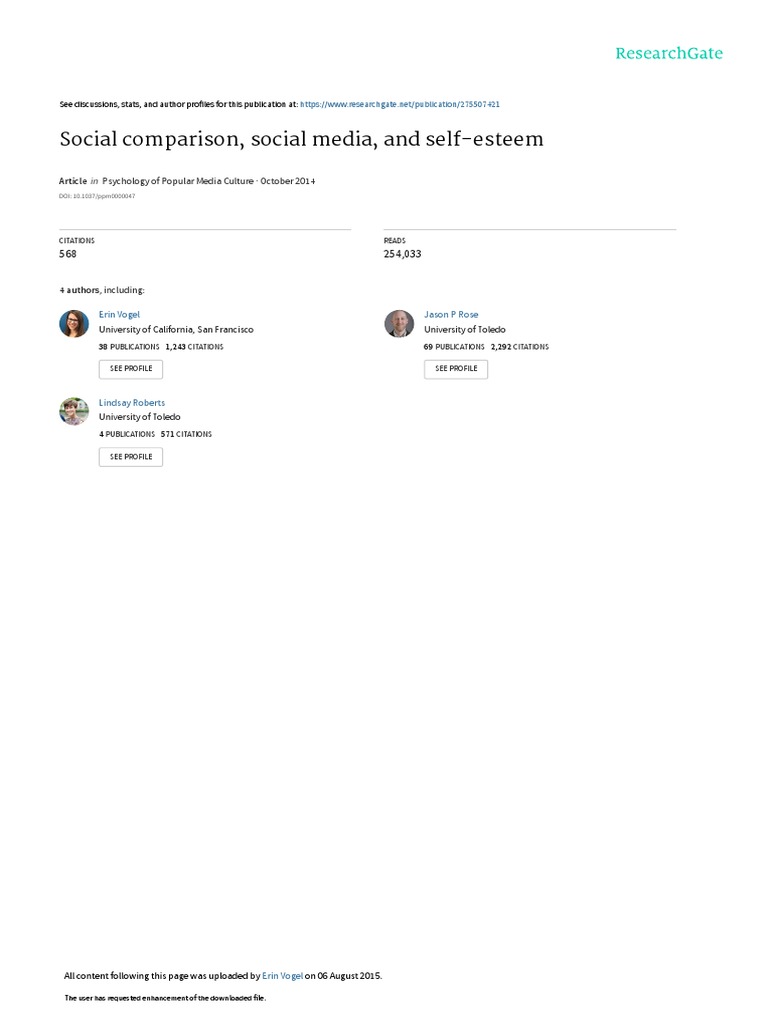 Vogel Rose Roberts Eckles 2014 | PDF | Social Networking Service ...