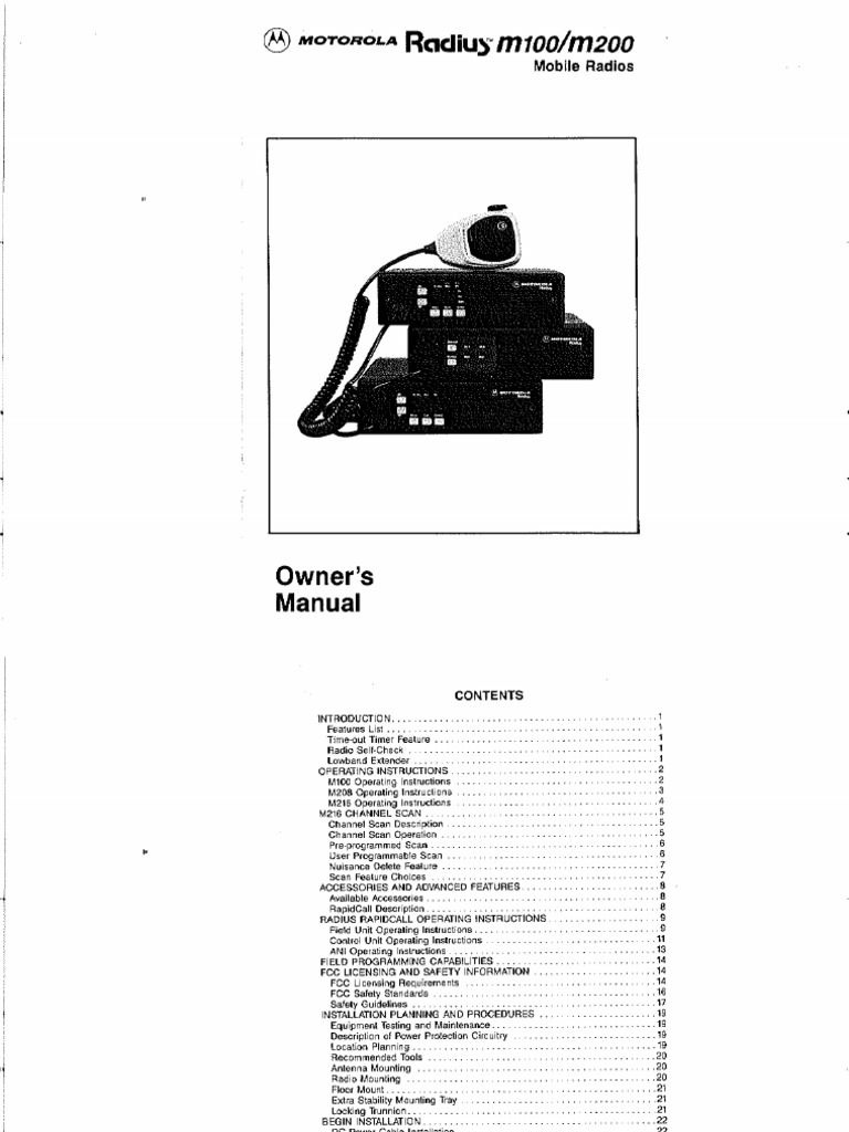 Motorola - M100-M208-M216um - Manual de Uso | PDF
