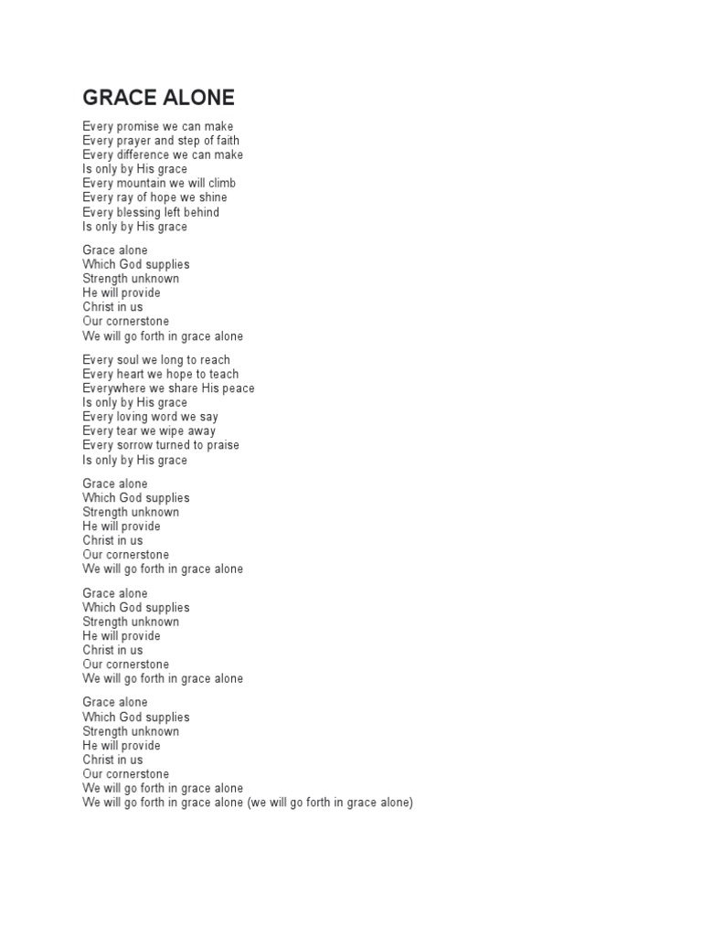 Grace Alone | PDF