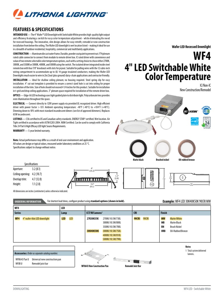 lithonia-wf4led30k40k50k90crimwm6-specs | PDF | Mains Electricity ...