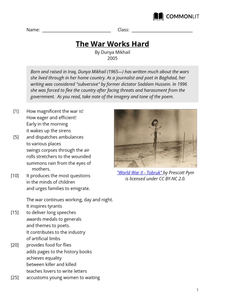 The War Works Hard | PDF